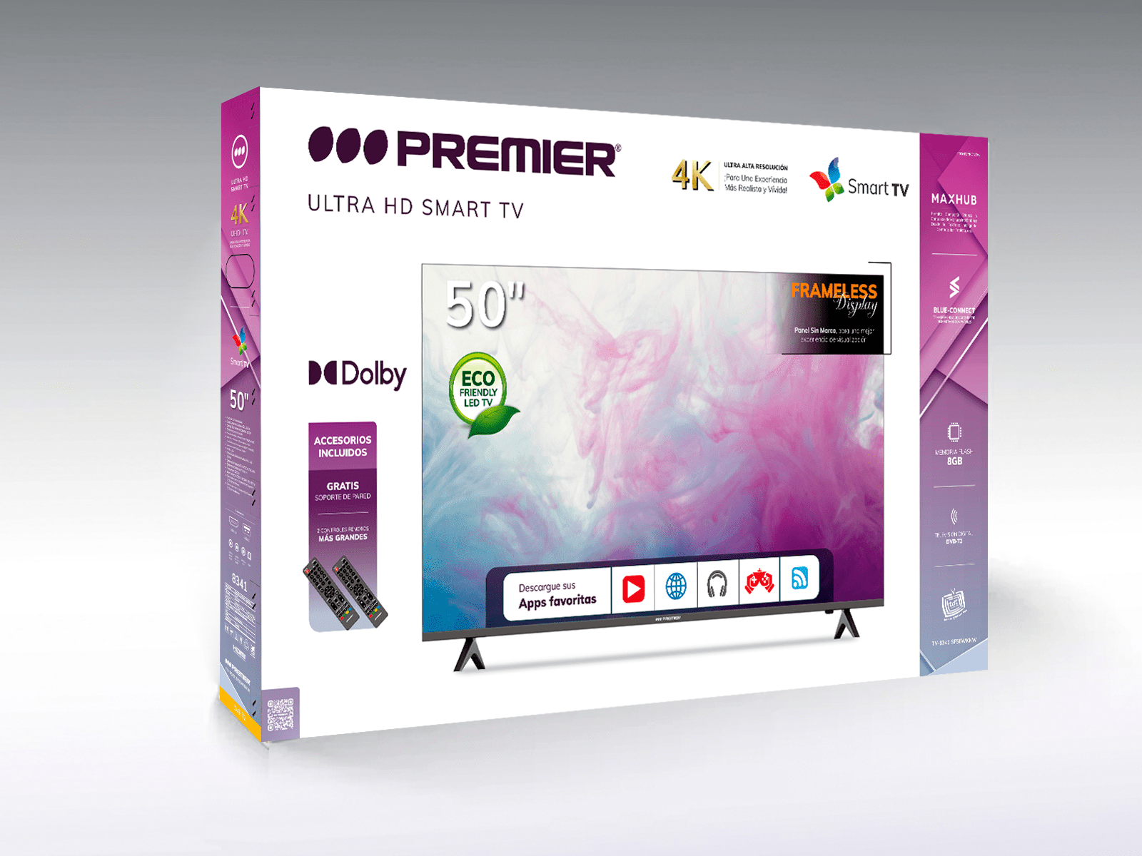 TELEVISORES PREMIER TV-8341 UHD 50'' SMART TV NEGRO | Precio a crédito ...