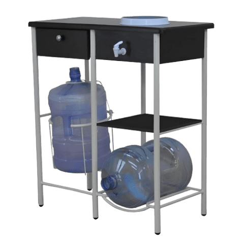 PORTA GARRAFON MUEBLEMEX DOBLE 0,80 ALMENDRA/CHOCOLATE - Sanbel Muebles